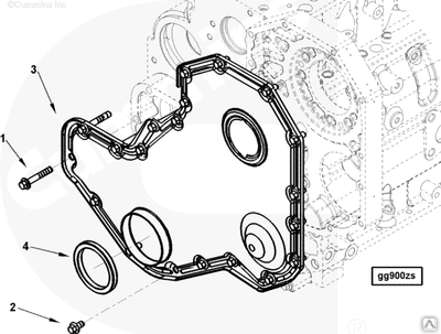 Сальник коленвала передний на двиг. Cummins 4BT-6BT 3900709 3904353 ...