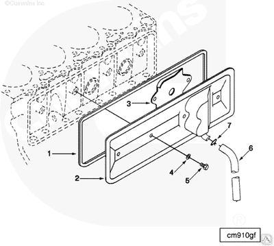 Прокладка крышки толкателей дв. Cummins 4BT 3922078 3900544 3903837 ...