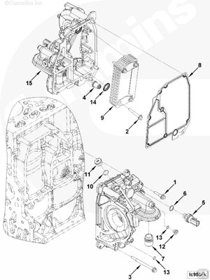 Теплообменник маслянный на двигатель Cummins ISF3.8 4990291, цена в ...