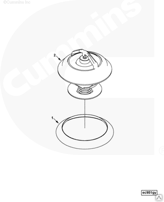 Термостат на двигатель на двигатель Cummins ISL 4936026, цена в Санкт ...