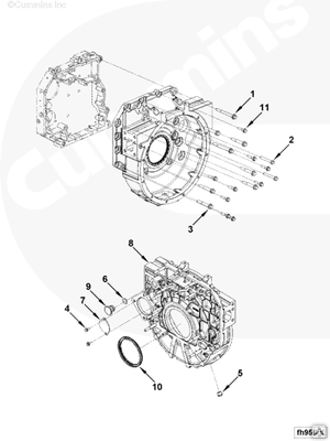 Сальник коленвала задний на двигатель Cummins ISB ISD QSB 3973745 ...