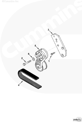 Ремень 8РК1445 (8РК1443) на двигатель Cummins 3288790 3911568 3807359 ...