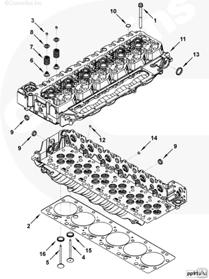 Прокладка ГБЦ (1.25 mm) на двигатель Cummins 6BT 3958645 3954876, цена ...