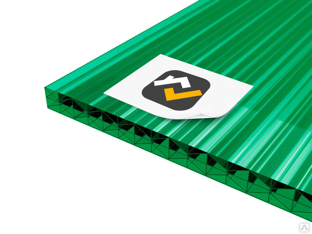 Сотовый поликарбонат KINPLAST Зеленый 16 мм (2,1*12 м) купить оптом за ...