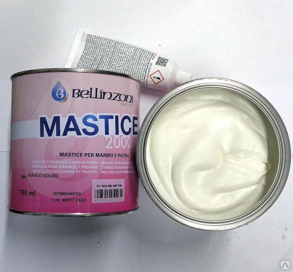 Клей-мастика белая MASTICE 2000 Bianco (0.75л) Bellinzoni купить за 1 ...